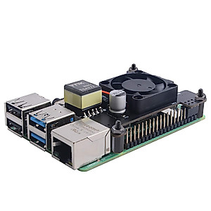 GeeekPi Isolated PoE HAT for Raspberry Pi 4, Support IEEE 802.3af or 802.3at PoE Standard,with Cooling Fan 30x30x7mm for Raspberry Pi 4 Model B / 3B+ 3B Plus