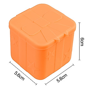 jyibinee 130ml 1/4PCS Food Storage Container, Silicone Snack Cups with Leak-Proof Design Flower Pattern Portable Food Container Reusable Sauce Holder for Home Light Green