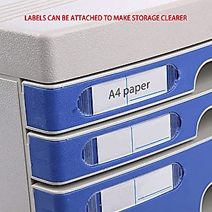 File cabinets HAODAMAI 10 Layers Office Desktop Storage Box Lockable Data Drawer Filing Cabinets Flat Blue 29.5X32.5X39.4cm