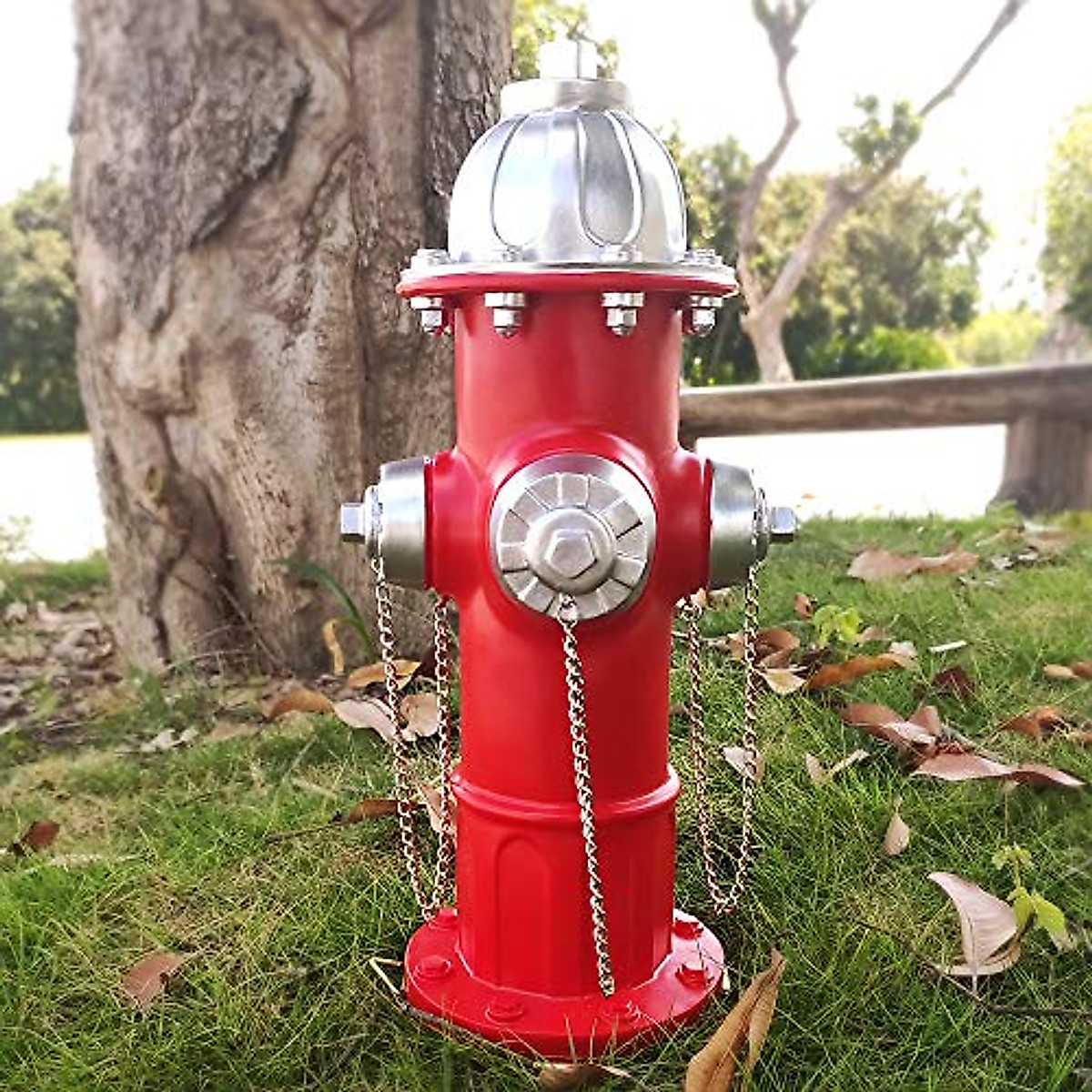 YLSMILE Fake Fire Hydrant for Dogs to Peed on, Dog Fire Hydrant Pee Post, 14.5" Backyard Decor Outdoor Statues Firefighter Gifts for Men (14.5")