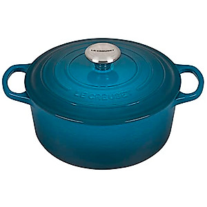 Le Creuset Enameled Cast Iron Signature Round Dutch Oven, 4.5 qt., Deep Teal