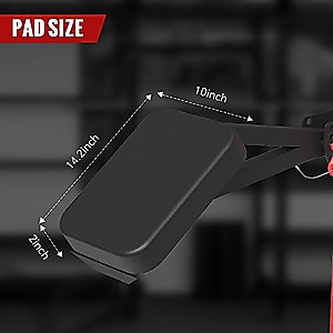 FAGUS H Chest Support Rack Attachment, Power Cage Attachment, Seal Row Pad for Row Fly Curl Press Machine, Fits 2.36"×2.36" Squat Racks and 1" Hole diameters