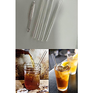 Reusable Clear 4"(100mm) Glass Blowing Tubes :Length:4Inches: OD-12MM: Wall Thickness :2MM, 5Pcs Glass Tubing Blowing Tubes + Cleaning Brush + Protect Box