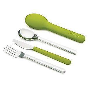 Joseph Joseph GoEat Compact Stainless-Steel Cutlery Set, Green