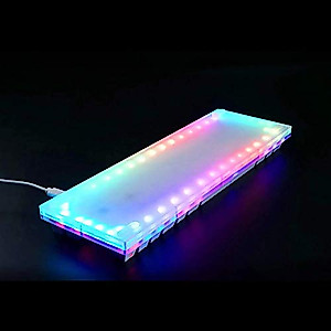 Womier 66 Key Custom Mechanical Keyboard Kit 65% 66 PCB CASE How swappable Switch Support Lighting Effects with RGB Switch led (Womier66 G Bluie x1)
