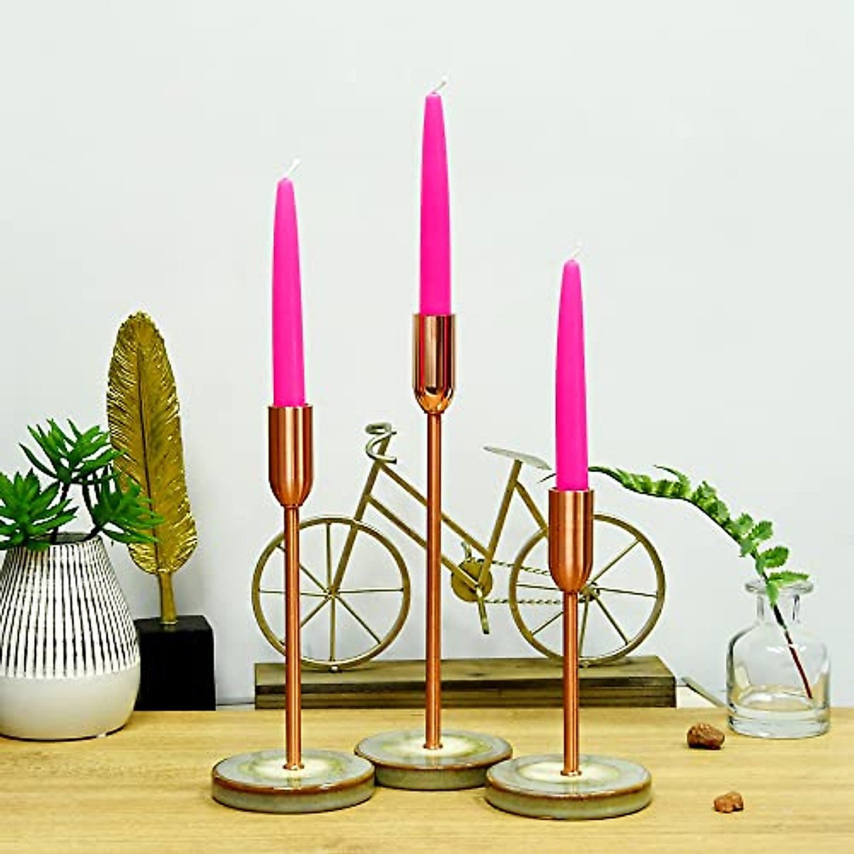Zest Candle 12-Piece Hot Pink 6" Taper Candles, Count