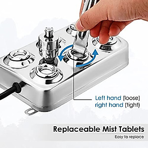 SKYTOU Mist Maker Fogger, 6 Head Ultrasonic Fog Machine 304 Stainless Steel with Transformer for Greenhouse Garden Lawn and Pond