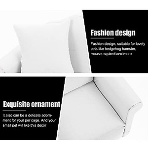 Ipetboom 1PC Hamster Mini Bed Warm Small Pets Animals House Bedding Cozy Nest Cage Accessories Lightweight Cotton Sofa for Dwarf Hamster