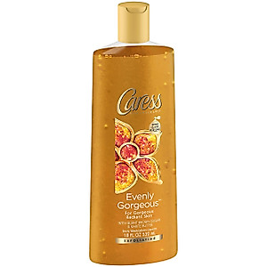 Caress Evenly Gorgeous With Burnt Brown Sugar & Karite Butter Body Wash 18 oz ( Pack of 3)