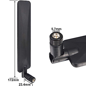 Kaunosta 4G LTE Antenna 10DBI SMA Male Antenna WiFi Aerial Omnidirectional Antenna 700-2700 MHz for WiFi Router Long Range Receiver Wireless Network Card 4G LTE Security Camera 2pcs