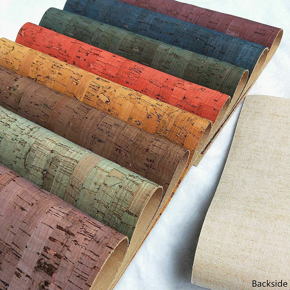 ZAIONE Cork Fabric Faux Leather Sheets 8x12inch A4 Pattern for Bags Making DIY Craft