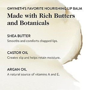 goop Lip Balm | Clean Moisturizing Lip Balm for Chapped, Cracked or Dry Lips | Dermatologist Tested | 0.16 oz | Paraben and Silicone Free