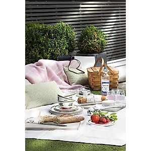 Portmeirion Botanic Garden Collection Melamine Bowls | Set of 4 Bowls with Hydrangea Motif | 6 Inch Bowls for Soup, Cereal, or Salad | for Indoor and Outdoor use | Dishwasher Safe