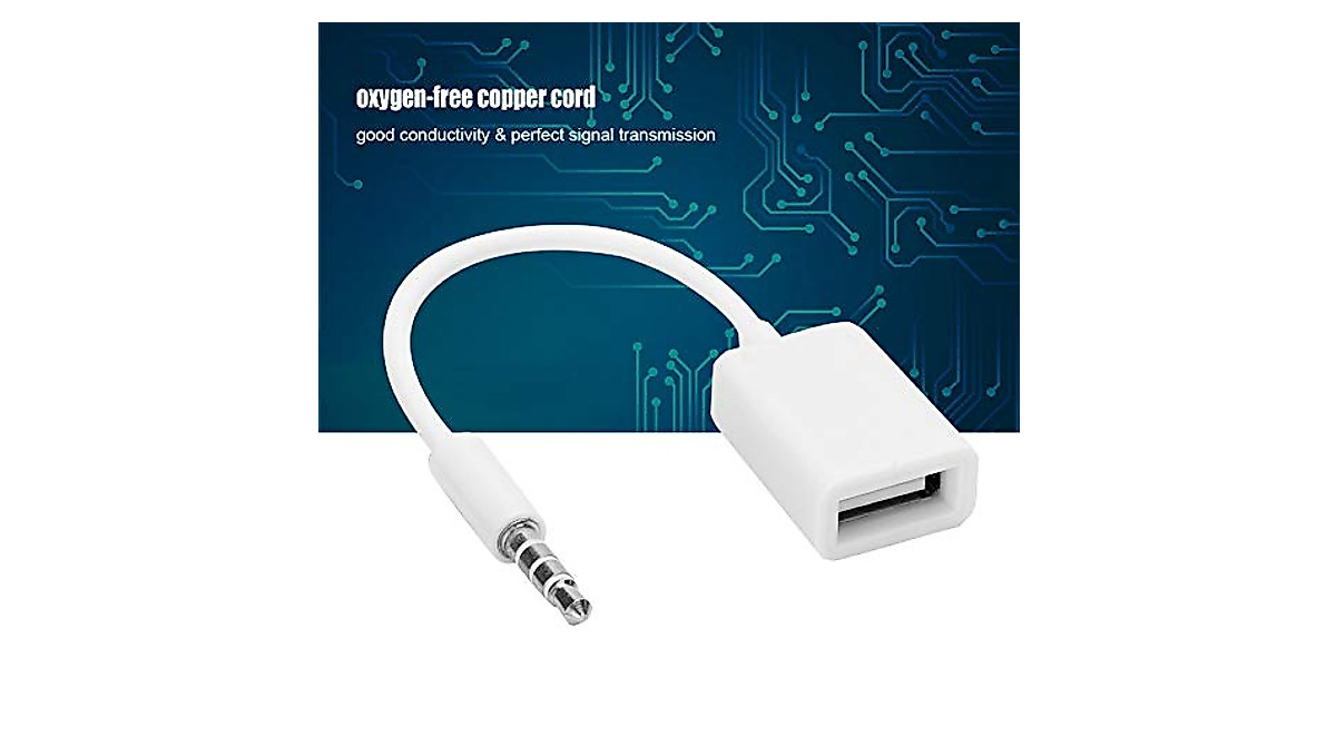 ASHATA 3.5mm to USB Audio Cable for Car AUX & U-Disk