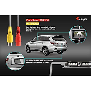 Backup Camera Car Dash Security Sensor Camera License Plate Frame Camera Car Rear View Camera Waterproof Backup Camera led Reverse Camera with 8 LED Night Version Auto Reverse