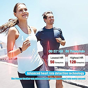 DSMART Fitness Activity Tracker Watch with Body Temperature Heart Rate Sleep Health Monitor IP68 Waterproo Pedometer Step Calorie Counter Watch for Women Men Teens (Black)