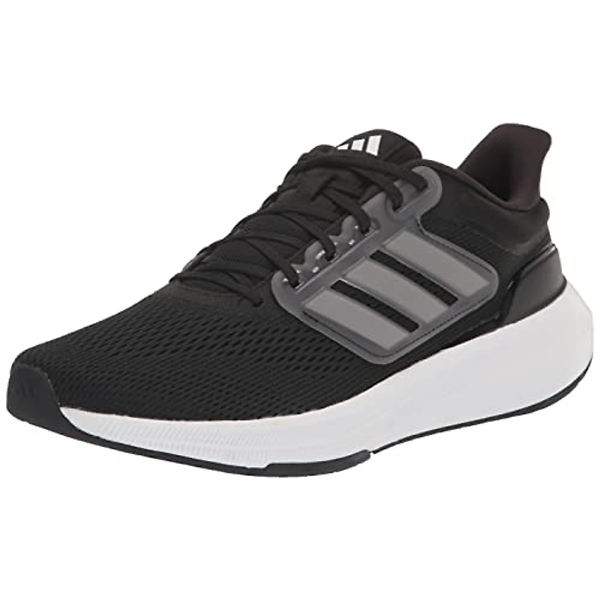 adidas Men's Ultrabounce Running Shoe, Black/White/Black (Wide), 9