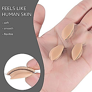 Embagol Lash Mannequin Head With 2 Pairs Replacement Eyelids For Eyelash Extension Removable Realistic Eyelids Makeup Lash Extension Training Practice Beginner Friendly Soft Silicone Lash Accessories