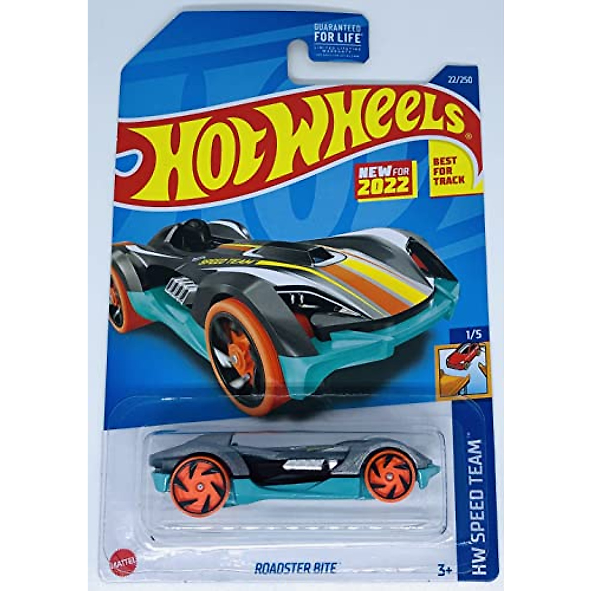 Hot Wheels 2022 - Roadster Bite - Pewter/Teal - HW Speed Team 1/5-22/250