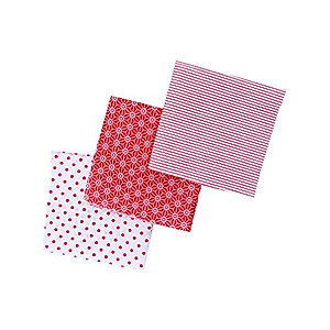 ABOOFAN Cotton Sheets Cotton Sheets Craft Fabric Bundle Patchwork Squares Floral Printed Cotton Craft Fabric for Home Cloth DIY Artcraft Accessory (Red) Floral Bed Sheets Cotton Bed Sheets