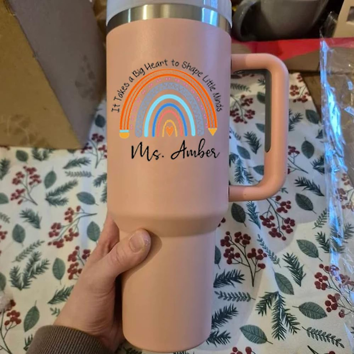 Personalized Teacher Tumbler With Name, Personalized Teacher 40oz Tumbler, Cute Tumbler For Teacher, Teacher Gift, Teacher Week, Back to School Gift, Thank You Gift Teacher 2