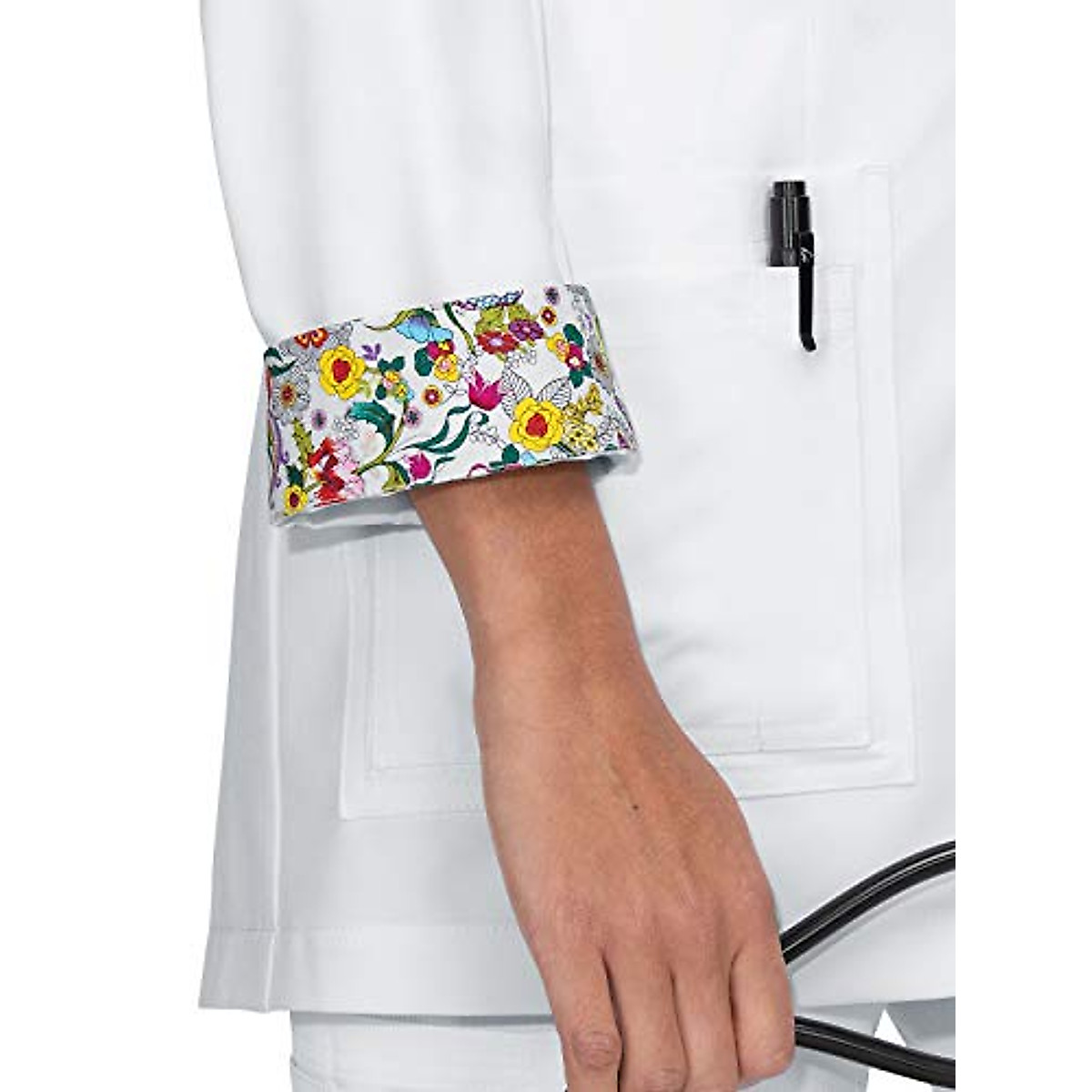 KOI 451 Women's Janice Scrub Labcoat White S