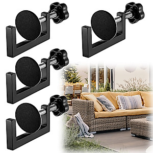 Yaocom 4 Pcs Adjustable Sectional Couch Connectors Outdoor Patio Furniture Clips Sectional Couch Clips Rattan Furniture Clamps Wicker Chair Fasteners, Connect Sectional Module Couch Patio Furniture