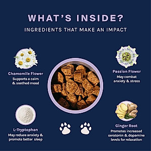 Calming Dog Treats - 90 Chews with Natural and Human-Grade Ingredients - Dog Calm Supplement to Calm Anxiety for Dogs - Effective Calming Aid for Dogs Good Trouble Pets