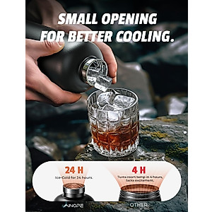 AINOPE Travel Water Bottle for the Coldest Water Bottle with Handle, 24oz Smart Water Bottle Stainless Steel for Magsafe, Metal Cup Phone Holder Sports Gym Work Leak Proof BPA-free Adjustable Angles