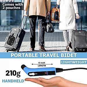 Orca Portable Bidet, Portable Travel Bidet Bottle Handheld Personal Bidet Sprayer, Electric Sprayer Travel Bidet Camping Bathroom Personal Hygiene Cleaning Baby Care Toilet Bidet Sprayer Cleaning