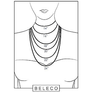 Beleco Jewelry Arabic Name Necklace Personalized Any Name Sterling Silver Or Gold/Rose Plated 18k