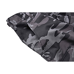 BACKBONE Mens Fashion Bright Camouflage Cargo Pants Military Combat Style BDU Pants (XL, Black Camo)