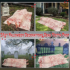 5.4ft Halloween Decorations Outdoor Props - Scary Hallowmas Back from The Grave Dead Victim Prop for Haunted House Party Decor(Assembly Needed)