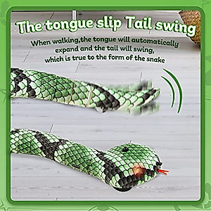 FauKait cat Toys Snake,Smart Sensing Snake cat Toy,Kitten Toys Interactive cat Toy,USB Rechargeable Electric Simulation Slithering Serpent-for Kids, Cats & Dogs,Game Play Toy