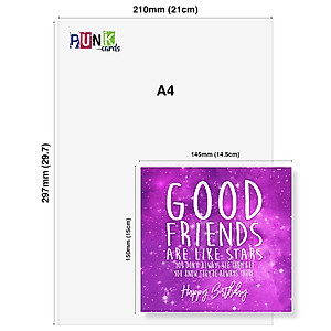 Punkcards - Friend Birthday Card Female, Special Friend Birthday Card Female, Birthday Cards for Women, Made in UK