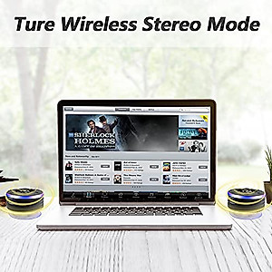 Rulefiss Shower Speaker, Bluetooth Speakers Waterproof IP7 with Suction Cup, Portable Speaker with LED Light, 3D Crystal Sound & Bass, Shower Radio for Bathroom, Kayak, Pool, Beach, Bike [2022 New]