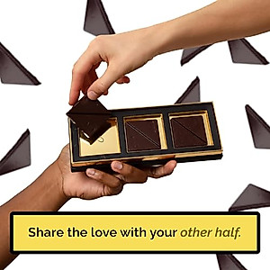 Tabs Chocolate Squares for Couples (1 Box) - Dark Chocolate Bar to Improve Mood - Vegetarian, Gluten-Free for Men & Women