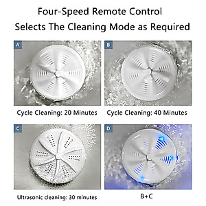 Pocket Washer for Sink, Pocketwasher, Pocket Washer for Clothes, Portable Washing Machine, USB Powered Mini Turbine Washing Machine and Dishwasher for Travel & Home (1PC 4 Levels Adjustable)