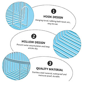 Alipis 1pc Storage Rack Hanging Shelves for Wall Towel Rack with Shelf Wall Mounted Shelves Wall Storage Rack Multi-Function Storage Shelf Punch-Free Kitchen Rack Bathroom Storage Rack