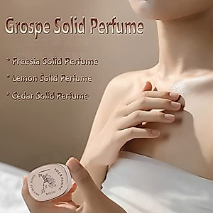 Grospe 3PCS Solid Balm Sets Solid Perfume Portable Pocket Balm Perfume Perfect for Travel Use Natural Fragrance Parfum for Men and Women