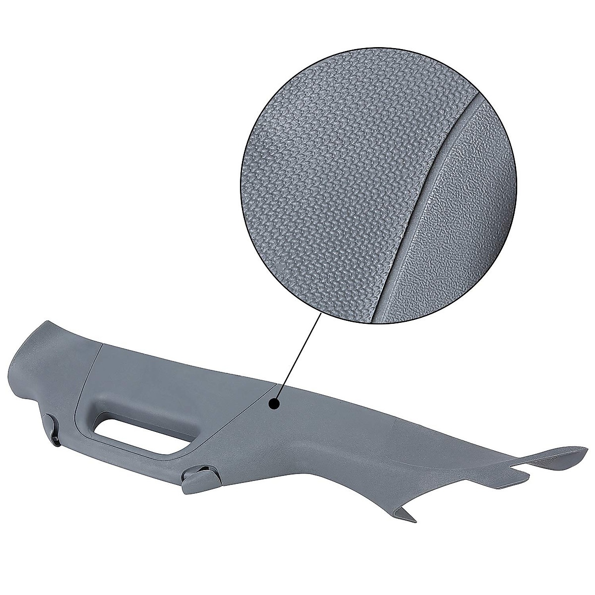 A Pillar Grab Handle Interior Trim Compatible with 2011-2016 Ford F-250 F-350 F-450 F-550 Super Duty Replacement for BC3Z-2503599-AC - Gray Left Driver Side