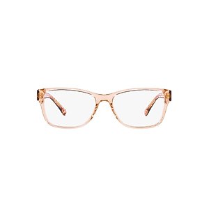 Coach HC6208U Universal Fit Prescription Eyewear Frames, Transparent Brown/Demo Lens, 52 mm