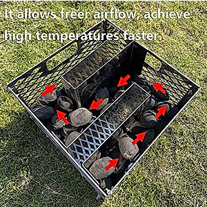 Minion Method for Oklahoma Joe Charcoal Firebox Basket, Maze Bars for Most Charcoal Ash Basket, Stainless Steel, 8 x 5.5 x 7.5 inches