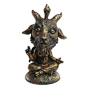 Ebros Whimsical Sabbatic Goat of Mendes Samael Lilith Baphomet Bobblehead Figurine LaVeyan Satanic Devil Baphomet Worship Lucifer The Caduceus Symbol Bobble Heads