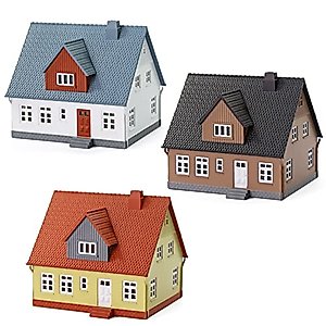 3 Sets N Scale 1:160 Model Village House Assembled Model Architectural Building Layout JZN02