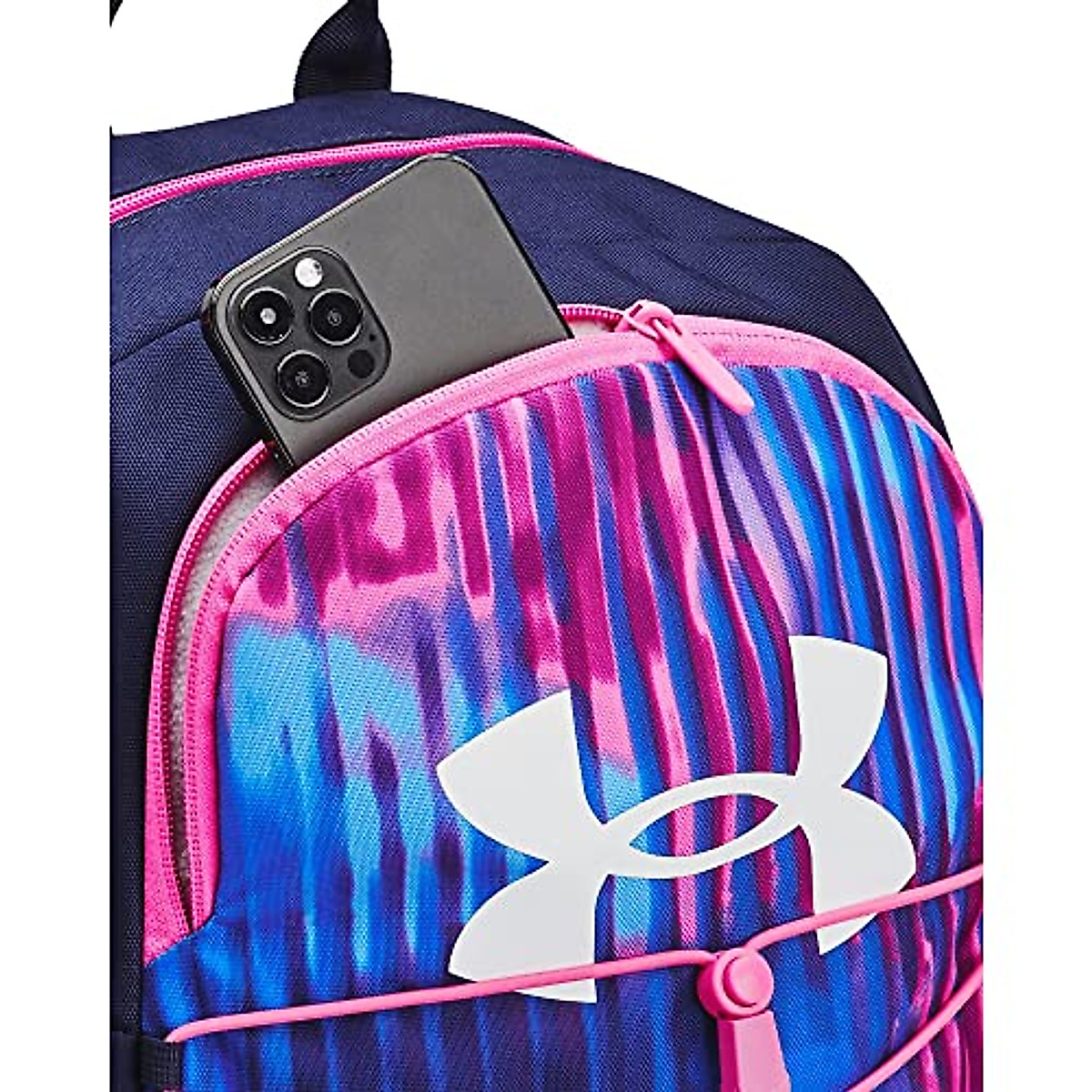 Under Armour Hustle Sport Backpack, (652) Rebel Pink/Midnight Navy/White, One Size Fits All