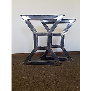 Metal Table Legs, X-Beam Style - Any Size and Color