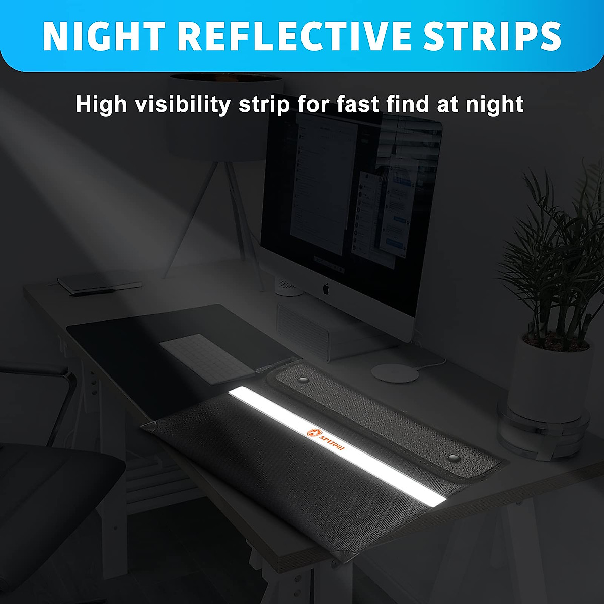 Fireproof Document Bag with 4200°F Heat Insulated, 11”X 7.7” Waterproof Fireproof Bag with Zipper, Reflective Strip for Fast Find, Fireproof Money Bag for Cash, Important Documents and Valuables