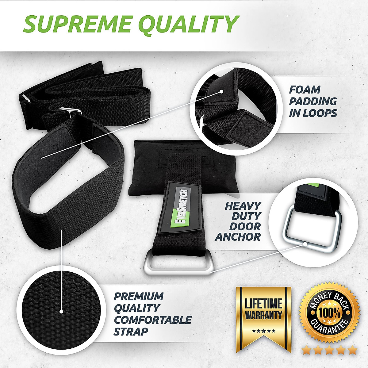 EverStretch Leg Stretcher PRO: Premium Over The Door Flexibility Trainer | Professional Stretching Equipment for Ballet, Dance, Martial Arts, Cheerleading & Gymnastics | Portable Split Machine