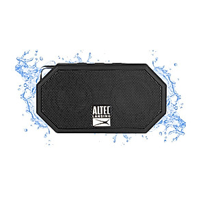 Altec Lansing IMW457-BLK Jacket H2O 2 Bluetooth Speaker, IP67 Waterproof, Black & Mini H2O - Wireless, Bluetooth, Waterproof Speaker, Floating, IP67, 6-Hour Battery, (Black)